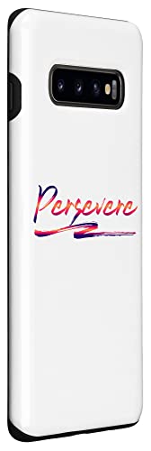 Galaxy S10+ "Persevere" inspirational Ombre graphic design Case