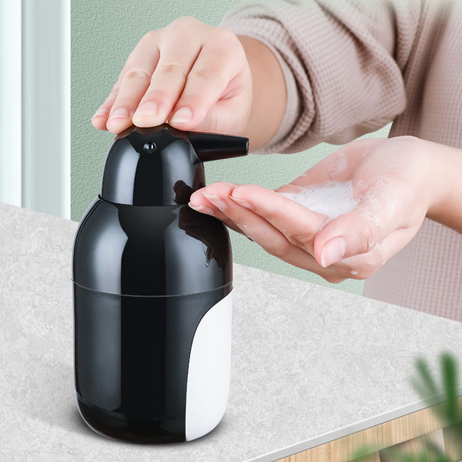 300ml Foam Soap Dispenser Bathroom Empty Foam Bottle Hand Dispenser Bottle Decorative Cartoon Foam Soap Dispenser
