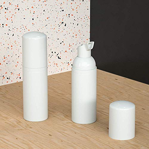 Foam Pump Bottle 2oz BPA Free Foaming Soap Dispenser Bottles for Refillable Travel Hand Soap Foaming, Cleaning, Shampoo, Cosmetics Packaging (16), white