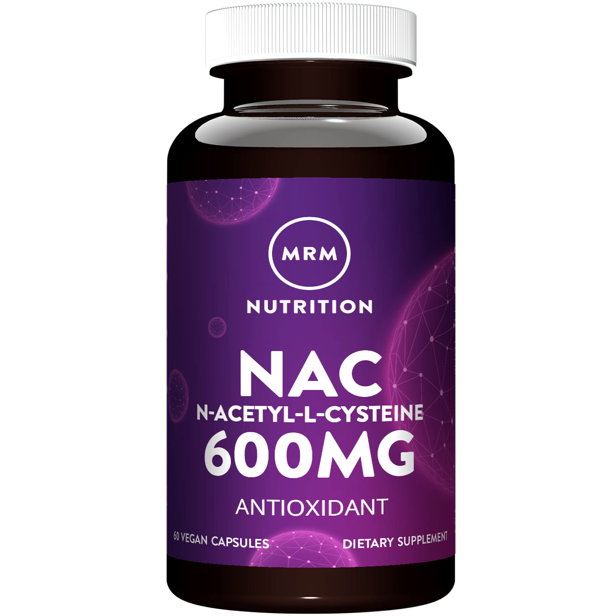 MRM Nutrition N-Acetyl-Cysteine (NAC) 600mg | Antixoidant | Resipratory Health | Liver Health | Mitochondrial Health | Vegan + Gluten-Free | 60 Servings
