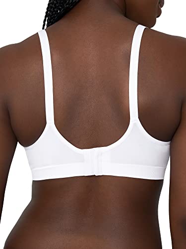 Fruit of the Loom Women's Seamless Wire Free Push-Up Bra, Black Hue/White 2-Pack, 40C