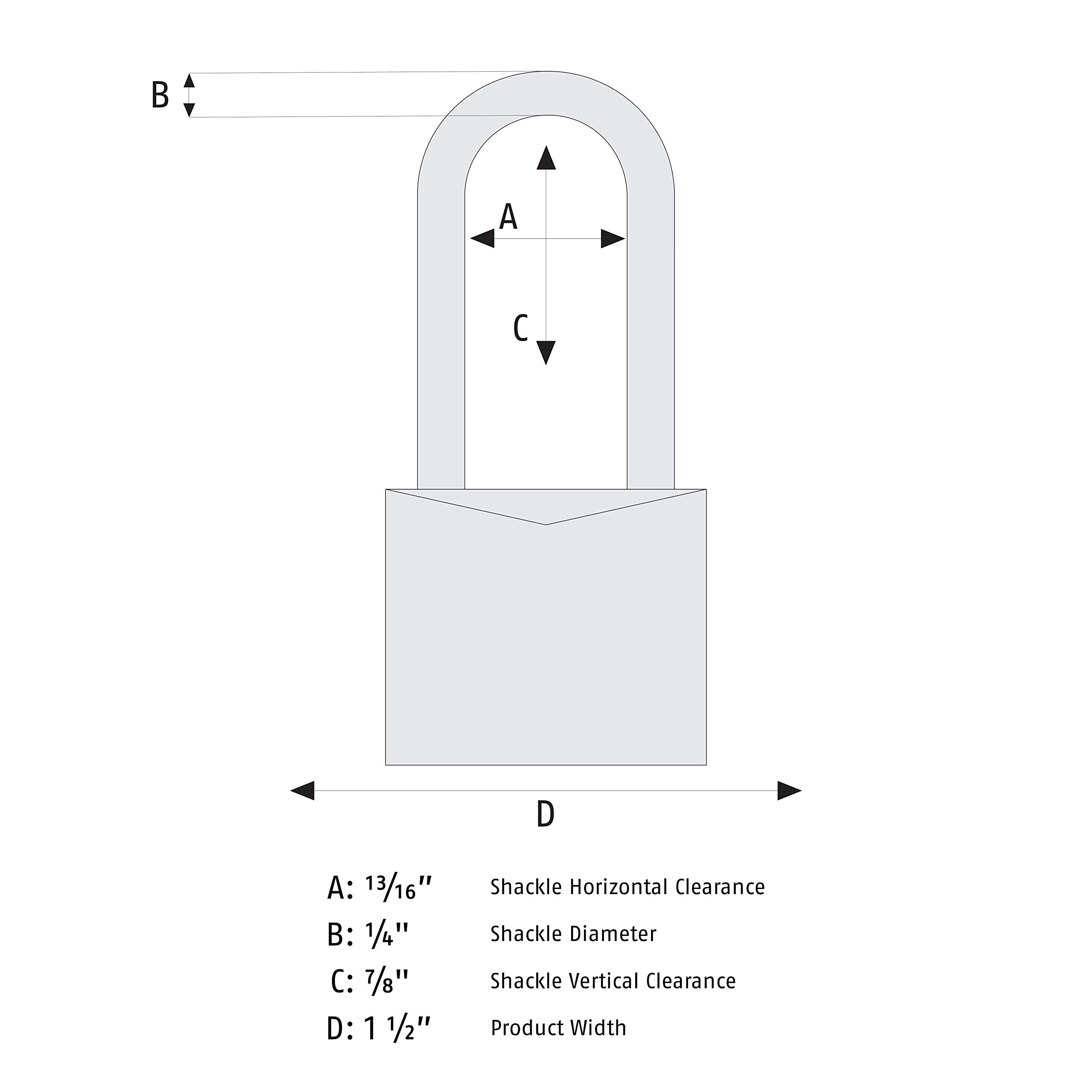 ABUS 55MB/50 Solid Brass Keyed Padlock with 2 Keys, Weatherproof Marine Brass Shackle with Anti Corrosion Inner Lock Components, Keyed Different