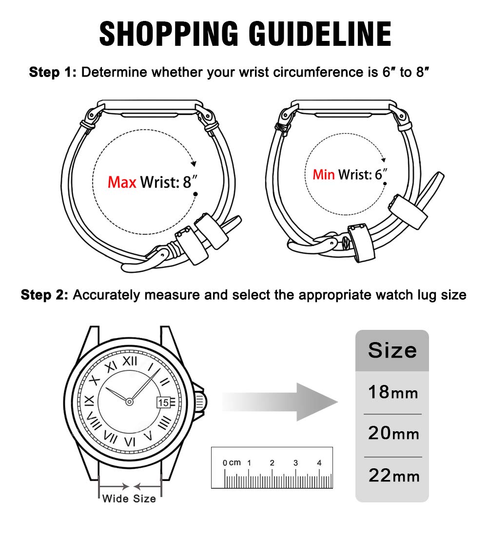 18mm Classic Genuine Leather Watch Bands Quick Release Vintage Leather Watch Straps Compatible with Seiko Watch for Men, White Elephant Gifts, Stocking Stuffers for Men