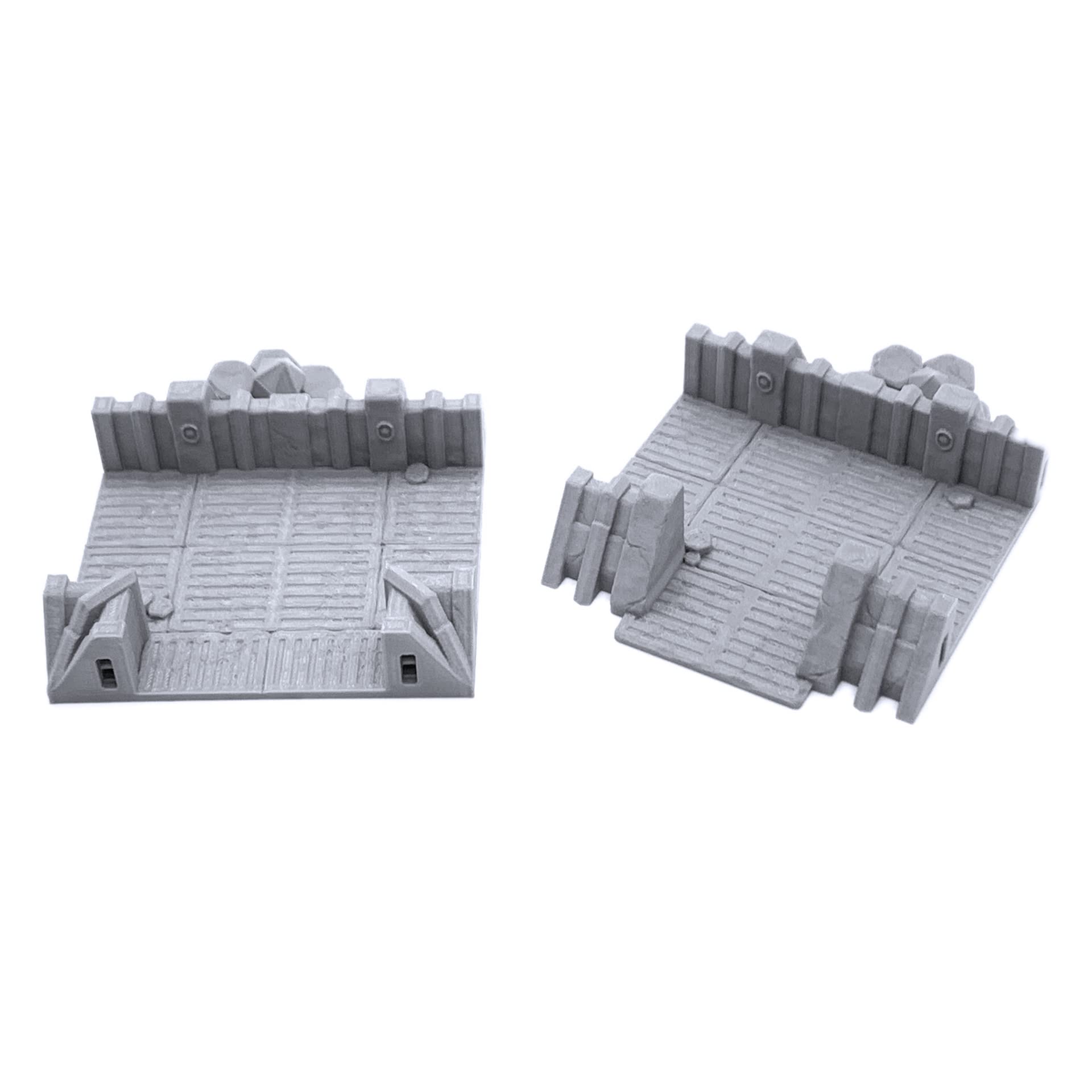 Planetary Outpost Trenches by Makers Anvil - Compatible with Dungeons and Dragons (DND), 28mm Miniature Wargaming, Tabletop RPGs, Wargame Scenery