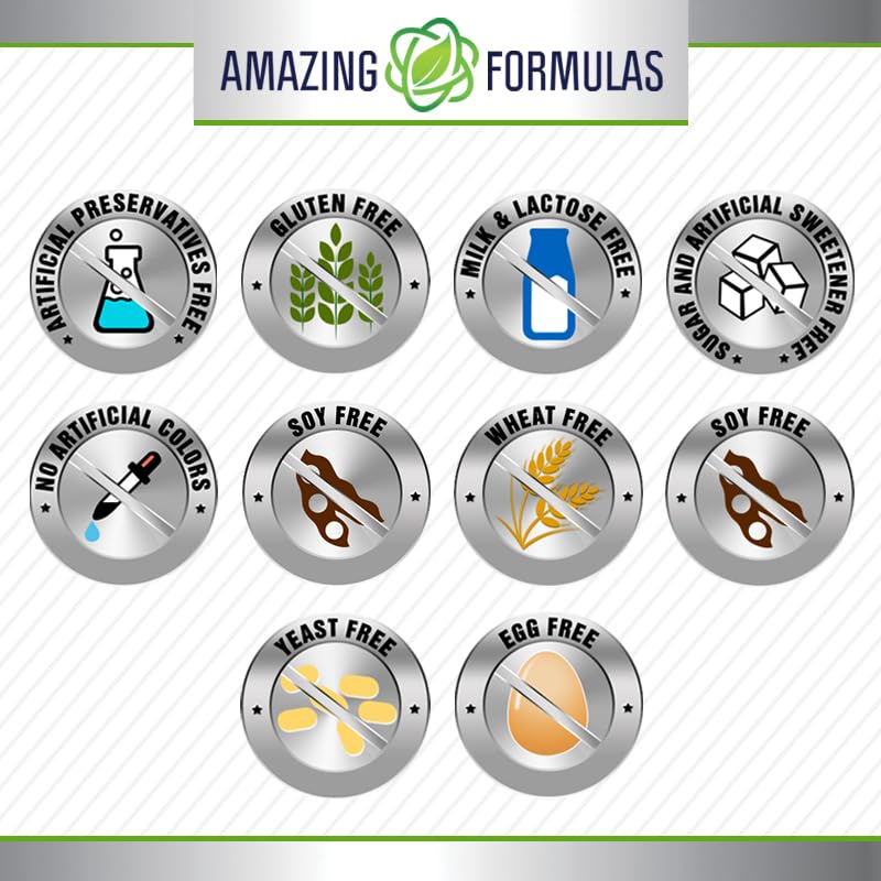 Amazing Formulas NAC (N-Acetyl-L-Cysteine) Supplement | 600 Mg per Serving | 250 Capsules | Non-GMO | Gluten Free | Made in USA