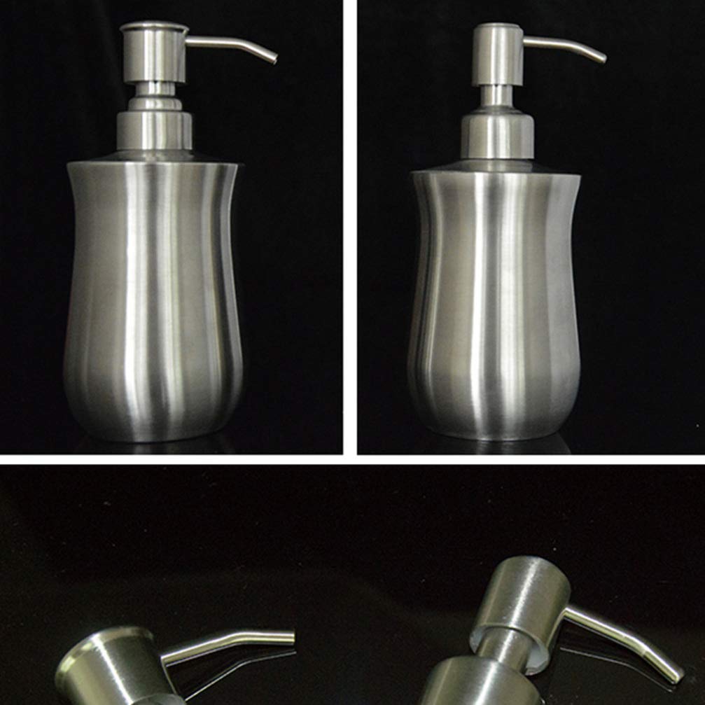Cabilock 1pc Stainless Steel Soap Dispenser Refillable Soap Dispenser Travel Soap Stainless Steel Container Hand Soap Bottle Foaming Soap Bottle Bathroom Dispenser Soap Pump Filling Shampoo