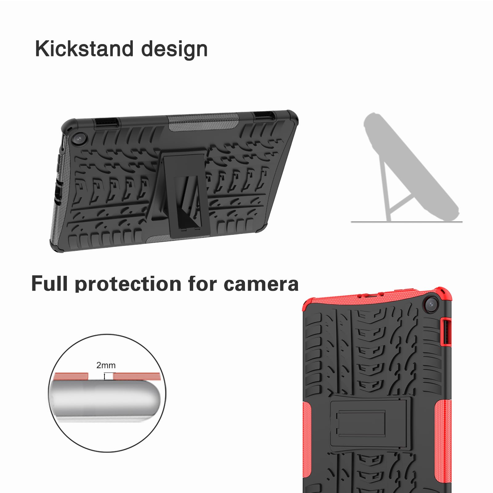 Maomini Case for F i r eMax 11 inch Tablet 2023 Release,Kickstand Heavy Duty Armor Defender Cover (Purple-)