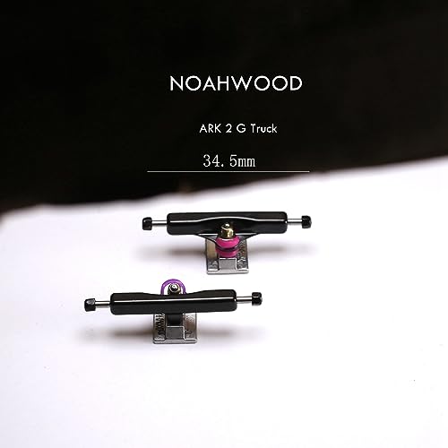 NOAHWOOD DIY Pro Fingerboard Ark 2G Truck 34.5mm (Silver Baseplate + Black Hanger)