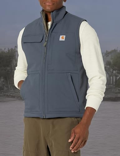 Carhartt mens Sherpa-lined Super Dux Relaxed Fit Sherpa Lined Vest, Bluestone, Medium US