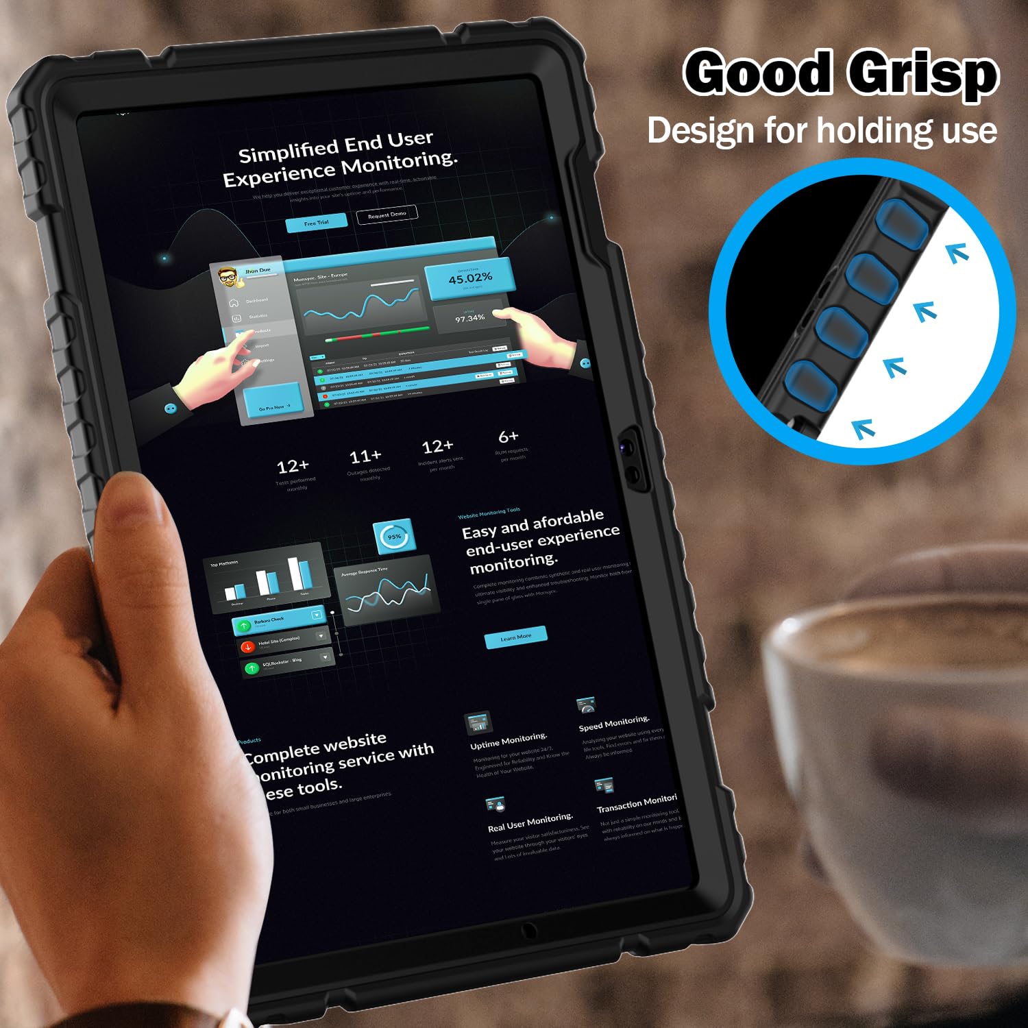 Grifobes for Samsung Galaxy Tab A9 Plus 11 Inch 2023 Cases, Heavy Duty Shockproof Rugged Cover for New Samsung Tablet A9+ 11" Case (SM-X210/X216/X218) with Kickstand for Kids Men, Black