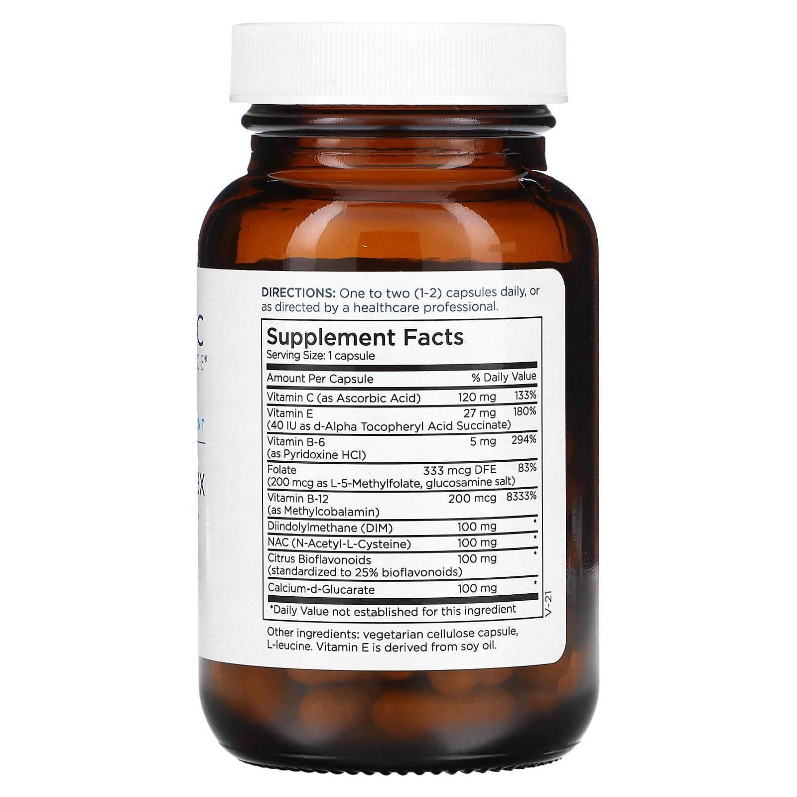 Metabolic Maintenance DIM Complex - 100mg Diindolylmethane Supplement with Vitamin E, B12, Active Folate + NAC - Helps Promote Healthy Estrogen Metabolism (60 Capsules)
