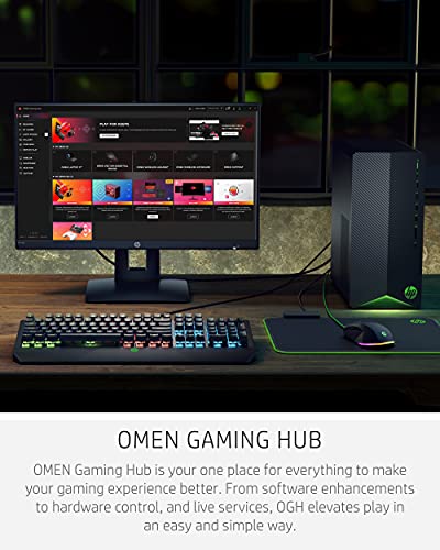 HP Pavilion Gaming PC, AMD Ryzen 3 5300G Processor, 8 GB RAM, 256 GB SSD, Windows 10 Home(TG01-2010, 2021) (Renewed)