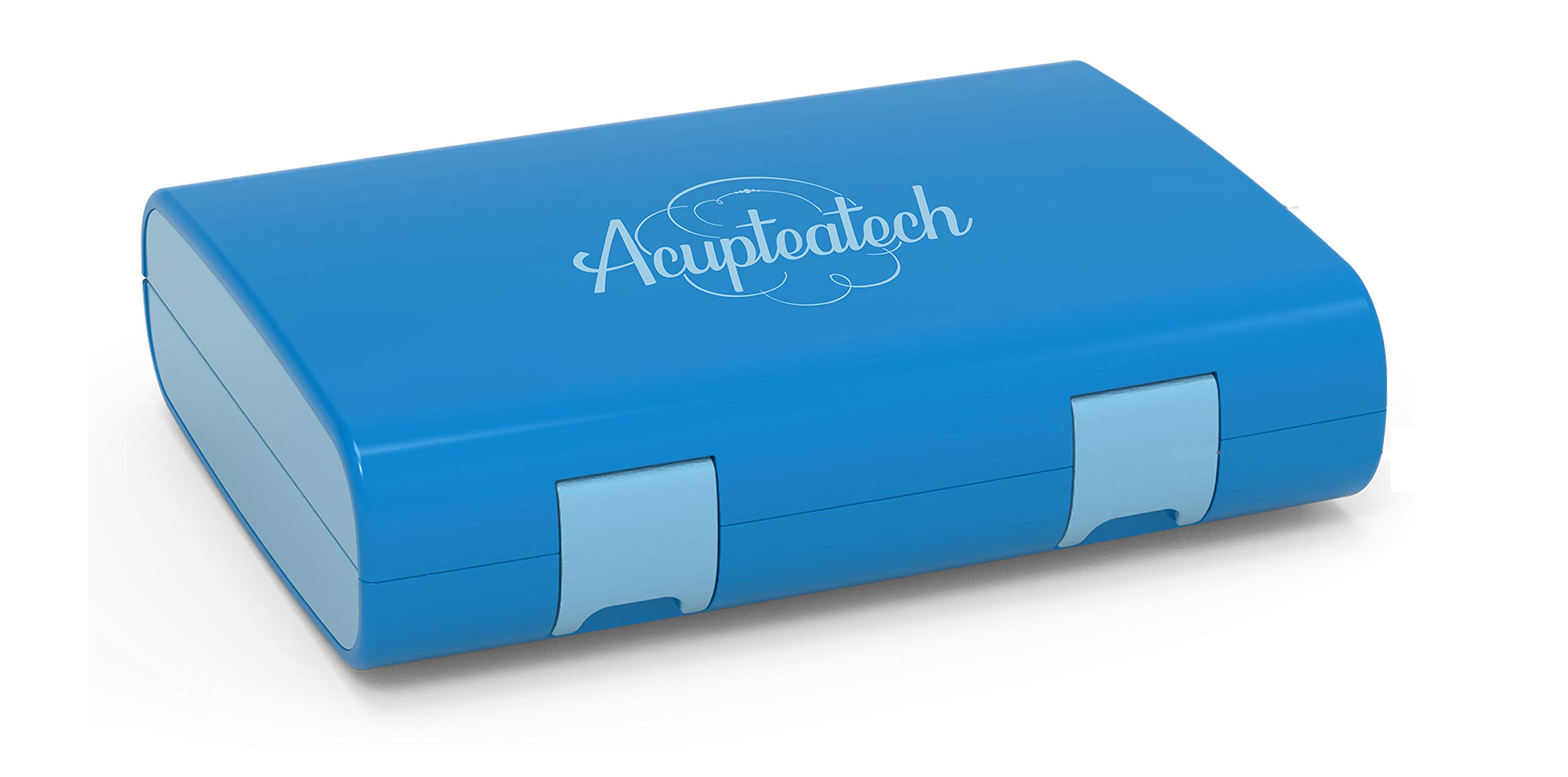 Acupteatech Lunch Bento Box, Leak Proof 4-Compartment Food Container 1200ml Large Capacity, BPA Free, Portion Meal Prep Snack Packing, Durable Perfect for Picnics, Camp, Travel—Blue