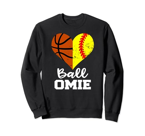 Ball Omie Heart Funny Softball Basketball Omie Sweatshirt