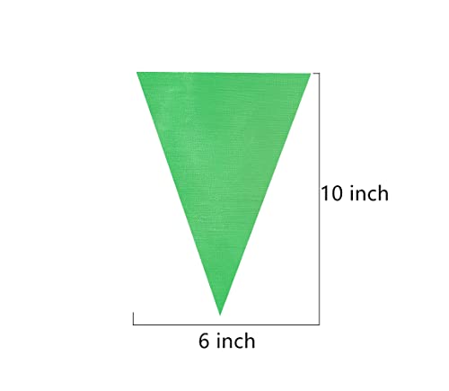 tibijoy 260 Feet Green Pennant Banners Flags DIY String Triangle Bunting Flags Polyester Banners for Party Grand Opening,Christmas Party,Outdoor Decorations,150 Pcs
