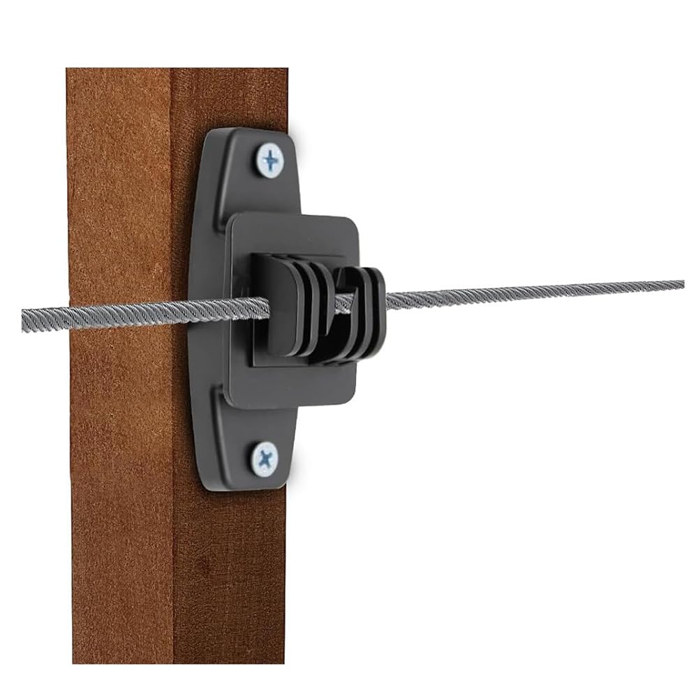 ZYAMY 24pcs Electric Fence Wood Post Claw Insulators, Nail on Insulator for Hi-Tensile, Heavy- Duty Fencing Wire Polywire