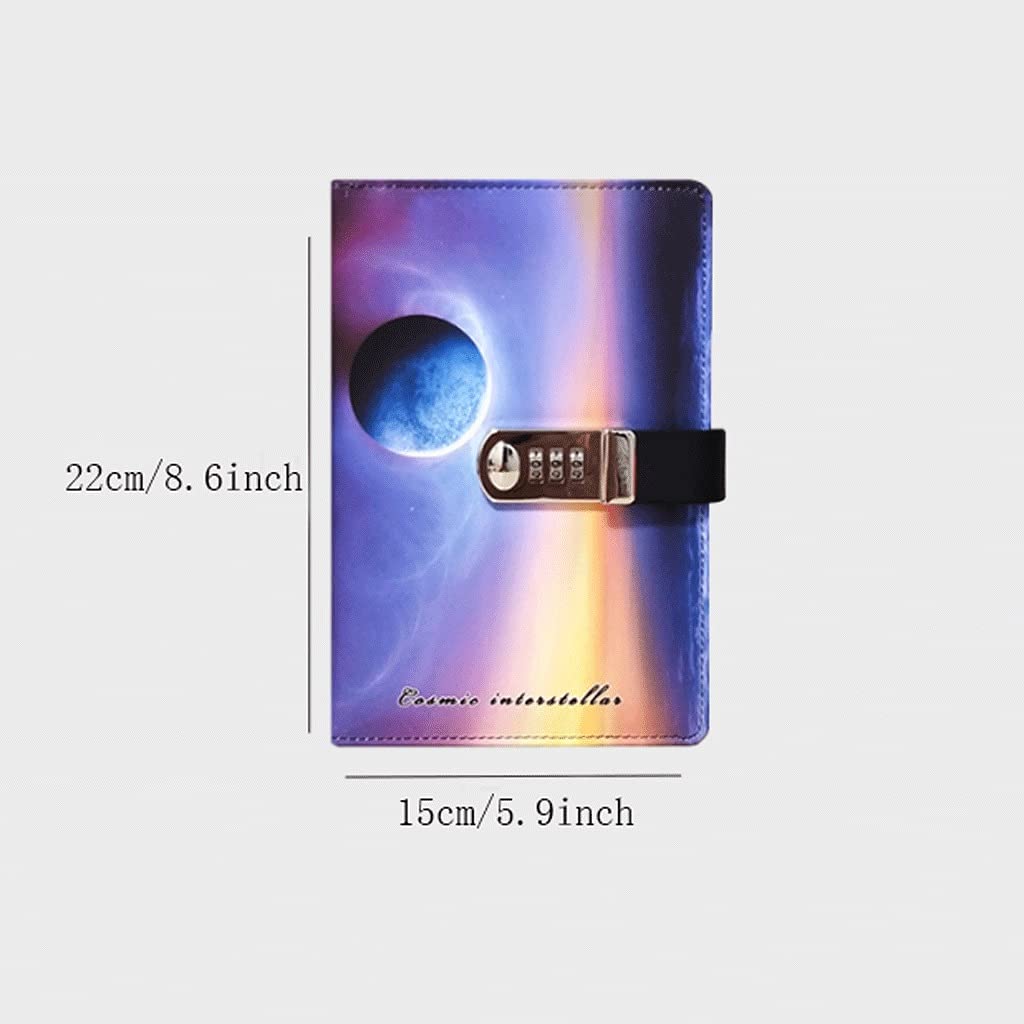 Shengsheng Journal Password Notebook A5 Diary with Digital Lock for Girls and Woman Locking Journals for Birthday Gift,Writing Diary (Color : Ff)