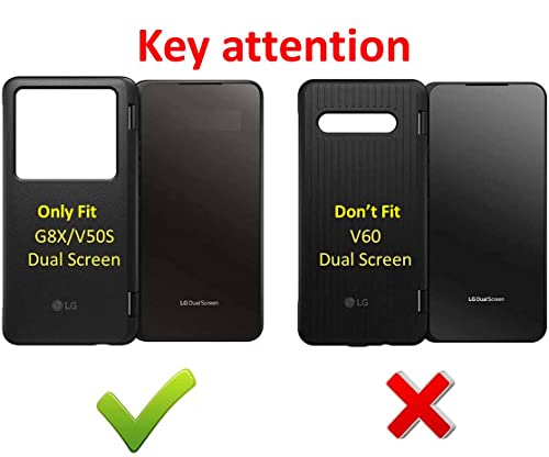 2PCS Only Fit G8X Dula Screen Case Charging Adapter (No Fit V60 Dual Screen) Replacement For LG G8X ThinQ,V50S ThinQ 5G Dual Screen Magnetic Adapter (2PCS)