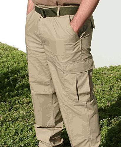 LAPG BDU Pants for Men, 6 Pocket Design BDU Tactical Cargo Pants, Lightweight Cotton Rip-Stop Fabric Pants, Charcoal, Medium/Regular