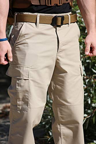 LAPG BDU Pants for Men, 6 Pocket Design BDU Tactical Cargo Pants, Lightweight Cotton Rip-Stop Fabric Pants, Charcoal, Medium/Regular