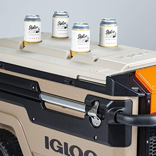 Igloo 70 Qt Premium Trailmate Wheeled Rolling Cooler, Brown