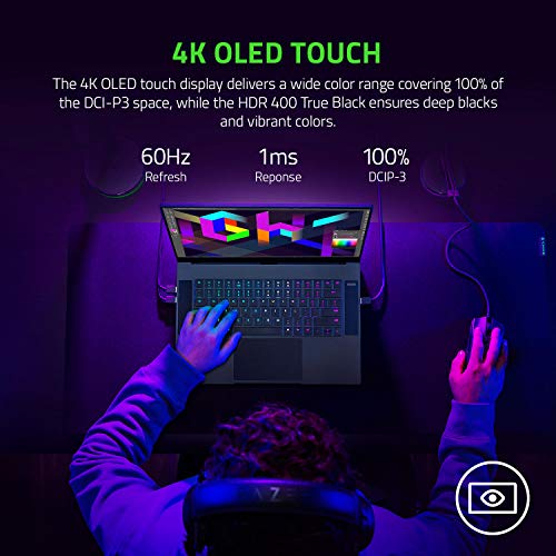 Razer Blade 15 Gaming Laptop: NVIDIA GeForce RTX 3080 - 10th Gen 8-Core Intel i7 CPU - 15.6” 4K OLED - 32GB RAM - 1TB SSD - CNC Aluminum - THX Spatial Audio - Thunderbolt 3 - Creator Ready