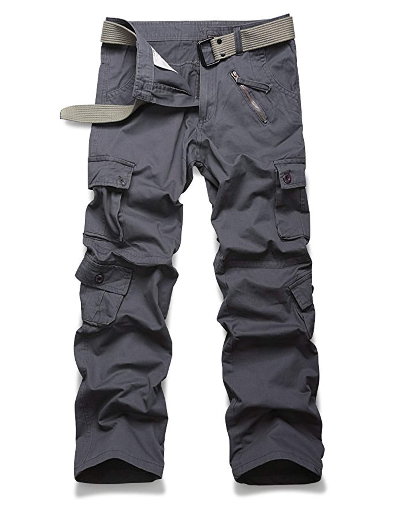 XNMAYA Cargo Pants for Women, Military Army Camo Combat Trousers,Work Camping Hiking Casual Pants with Pockets Grey US 10