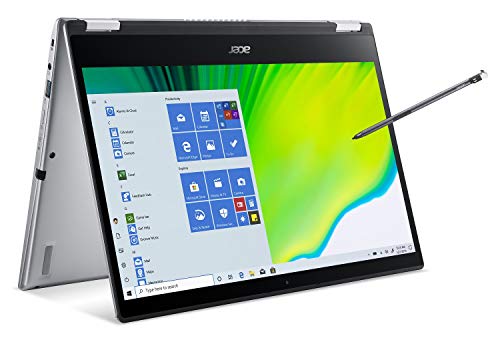 Acer Spin 3 Convertible Laptop, 14" Full HD IPS Touch,Intel Core i5-1035G1,a8GB LPDDR4,256GB NVMe SSD,WiFi 6, Backlit KB,Fingerprint Reader,Rechargeable Active Stylus,Win 10 Pro,SP314-54N-53BF,Silver