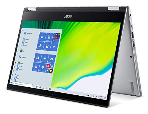 Acer Spin 3 Convertible Laptop, 14" Full HD IPS Touch,Intel Core i5-1035G1,a8GB LPDDR4,256GB NVMe SSD,WiFi 6, Backlit KB,Fingerprint Reader,Rechargeable Active Stylus,Win 10 Pro,SP314-54N-53BF,Silver