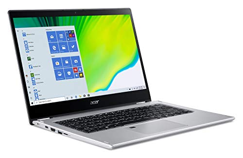 Acer Spin 3 Convertible Laptop, 14" Full HD IPS Touch,Intel Core i5-1035G1,a8GB LPDDR4,256GB NVMe SSD,WiFi 6, Backlit KB,Fingerprint Reader,Rechargeable Active Stylus,Win 10 Pro,SP314-54N-53BF,Silver