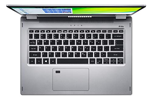 Acer Spin 3 Convertible Laptop, 14" Full HD IPS Touch,Intel Core i5-1035G1,a8GB LPDDR4,256GB NVMe SSD,WiFi 6, Backlit KB,Fingerprint Reader,Rechargeable Active Stylus,Win 10 Pro,SP314-54N-53BF,Silver