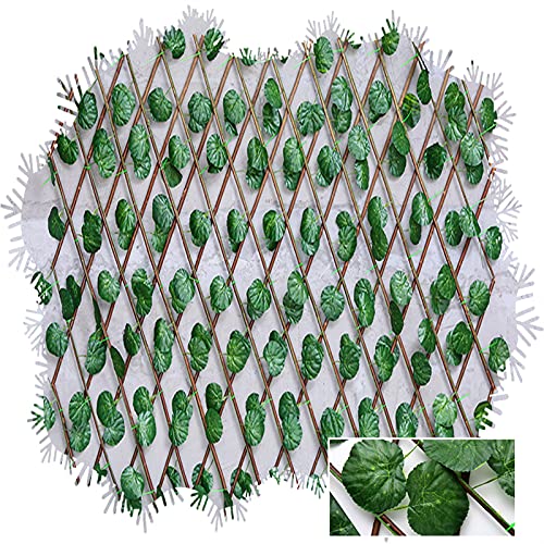 Decorative Garden Fence Simulation Leaves Solid Wood Border Agricultural Fencing for Lawns Outdoor Patio Animal Green 4 Styles 3 Size (Color : D Size : 120cm) (C 40cm)