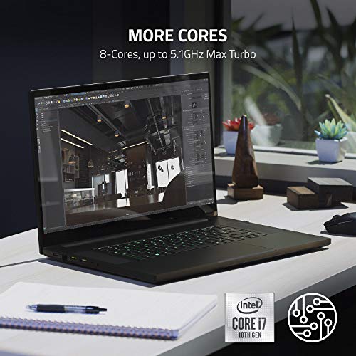 Razer Blade Pro 17 Gaming Laptop 2020: Intel Core i7-10875H 8-Core, NVIDIA GeForce RTX 2080 Super, 17.3" 4K 120Hz, 16GB RAM, 1TB SSD, CNC, Chroma RGB, Thunderbolt 3, SD Card Reader, Creator Ready