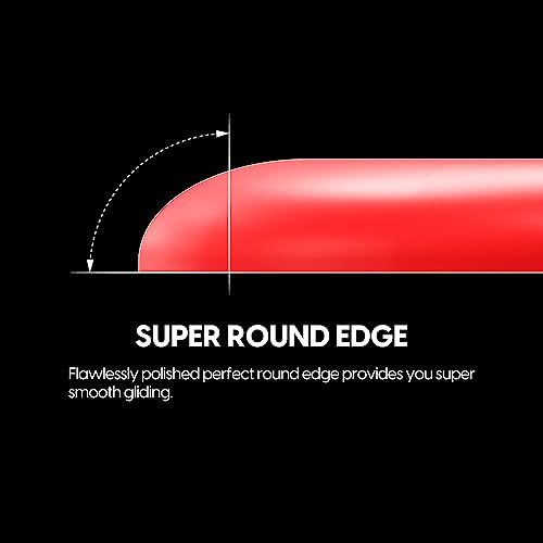 Superglide2 - New Controllable Speed Textured Surface Smoothest Mouse Feet/Glides Made with Ultra Strong Glass Smooth and Durable Sole for Razer Viper Ultimate [Red]