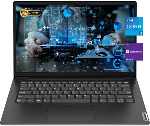 Lenovo V14 Business Laptop, 14" Full HD Display, Intel Core i5-1135G7 Processor, 16GB DDR4 RAM, 1TB PCIe SSD, Webcam, HDMI, Wi-Fi, Bluetooth, RJ-45, Windows 11 Pro, Black