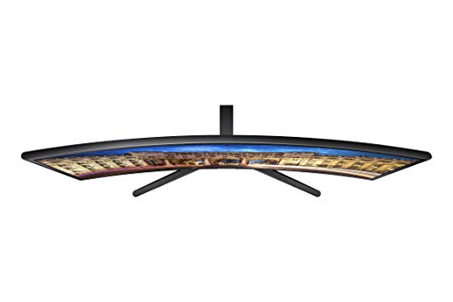 SAMSUNG 23.5” CF396 Curved Computer Monitor, AMD FreeSync for Advanced Gaming, 4ms Response Time, Wide Viewing Angle, Ultra Slim Design, LC24F396FHNXZA, Black