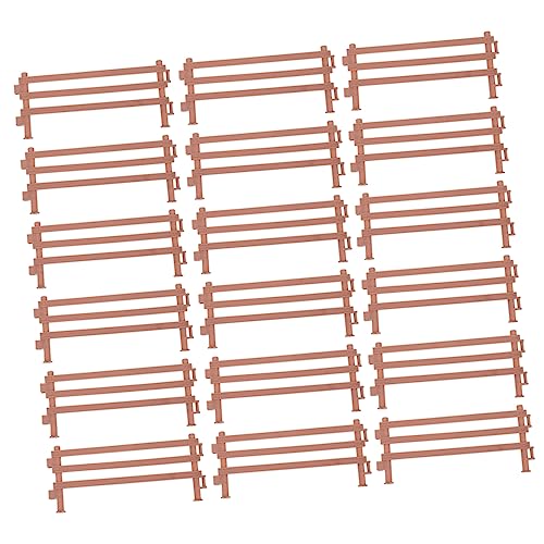 HANABASS 30pcs Plastic Fence Fence Grass Edging Fence Mini Wood Picket Landscape Wire Fencing Plastic Garden Palisade Fence Model Dolls House Small Picket Fence Board Game Small Fence 16c