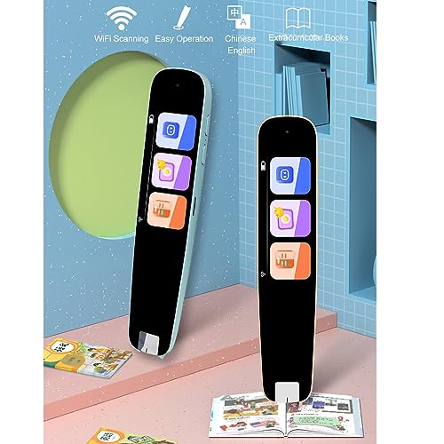 Diydeg Pen Scanner, Text Scanner, Portable OCR Digital Scanning Translation Pen, 1.97 Inch Touchscreen, English Chinese Language Learner