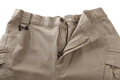 Tactical Pants Mens Multi Pockets Cargo Pants Military Combat Cotton Pant Hike Pants Dark Gray 4XL