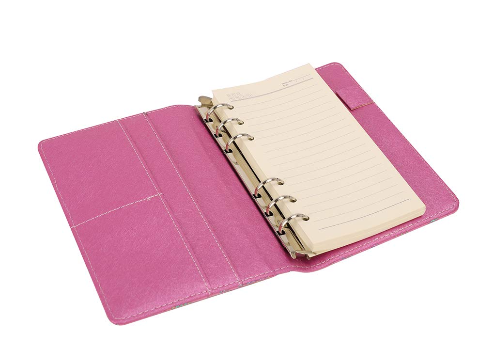 Rose Print PU Leather Journal with Combination Lock Digital Password Journal with Bookmark Pen Loop Retro Privacy Notebook Writing Travel Diary Locking Journal