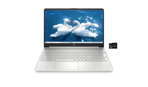 HP 15.6" FHD Touchscreen Laptop Computer, Intel Core i5 1035G1 (Beat i7-7500u), 12GB DDR4 RAM 256GB PCIe SSD WiFi Silver, Windows 10 Home, GOLDOXIS 32gb SD Card