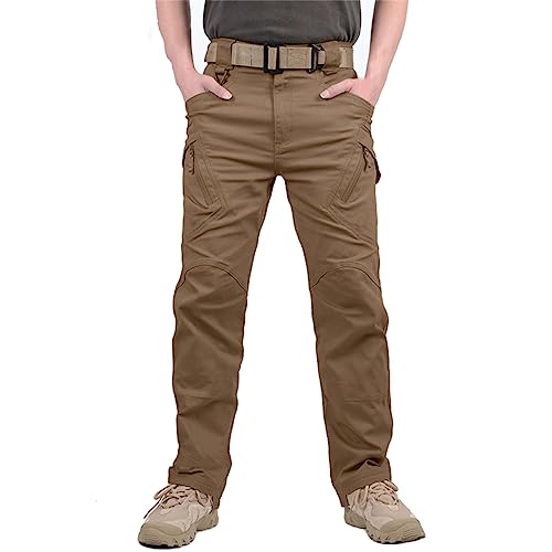 Tactical Pants Mens Multi Pockets Cargo Pants Military Combat Cotton Pant Hike Pants Dark Gray 4XL