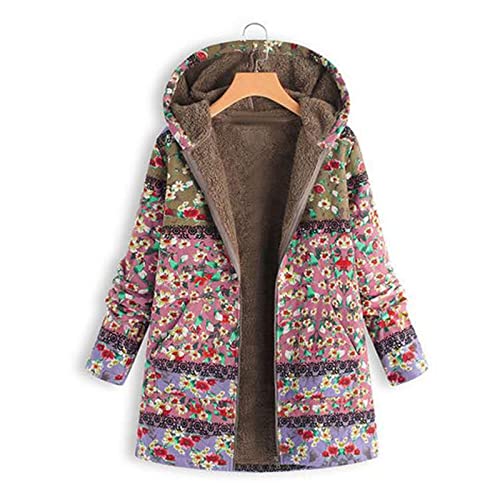 LISTHA Womens Long Sleeve Lounge Spring Jackets Long Comfy Graphic Blouse Cotton Comfy with Cap Wrap Jackets, 06-pink, XX-Large
