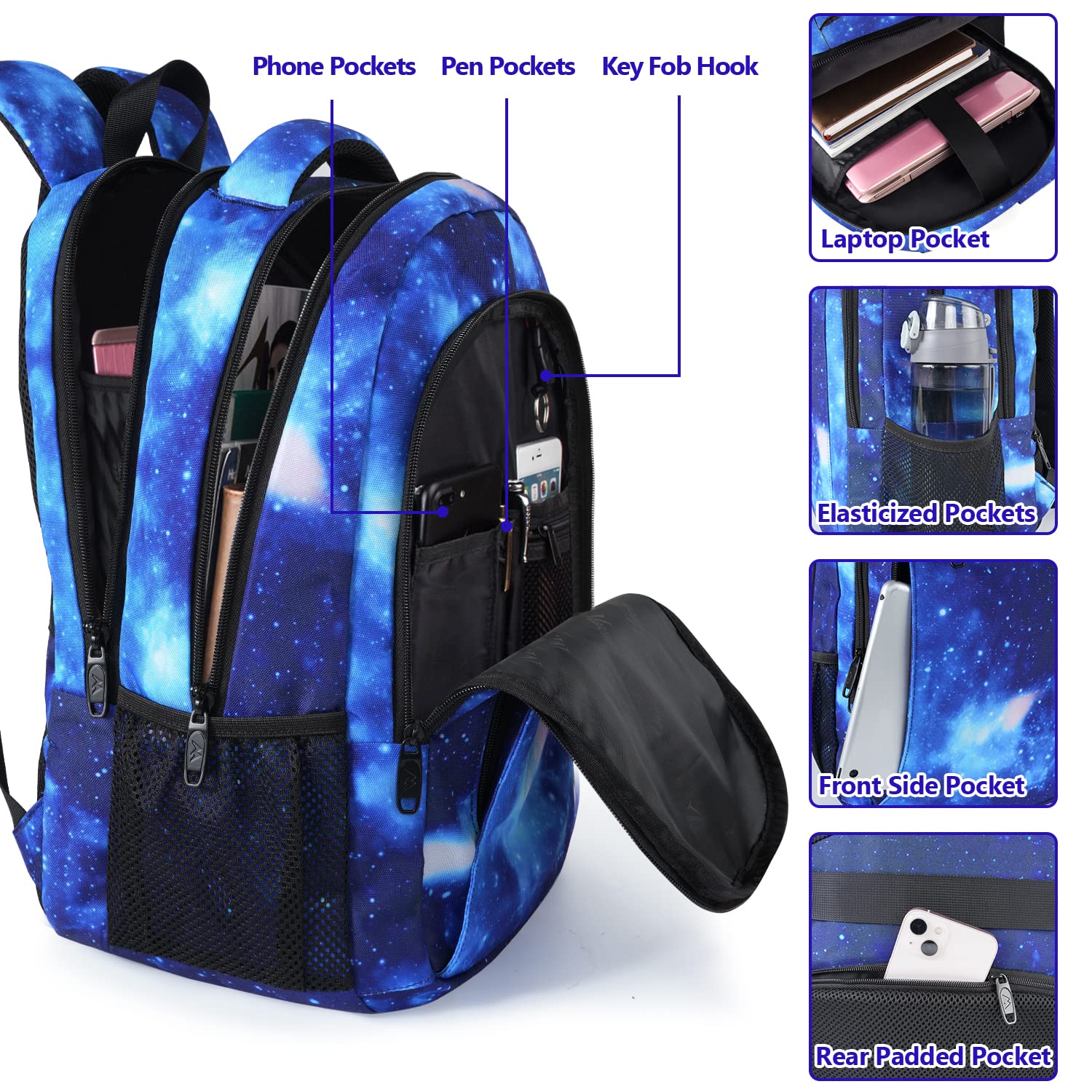 MATEIN Backpack for women, Anti Theft Laptop Bookbag with USB Charging Port