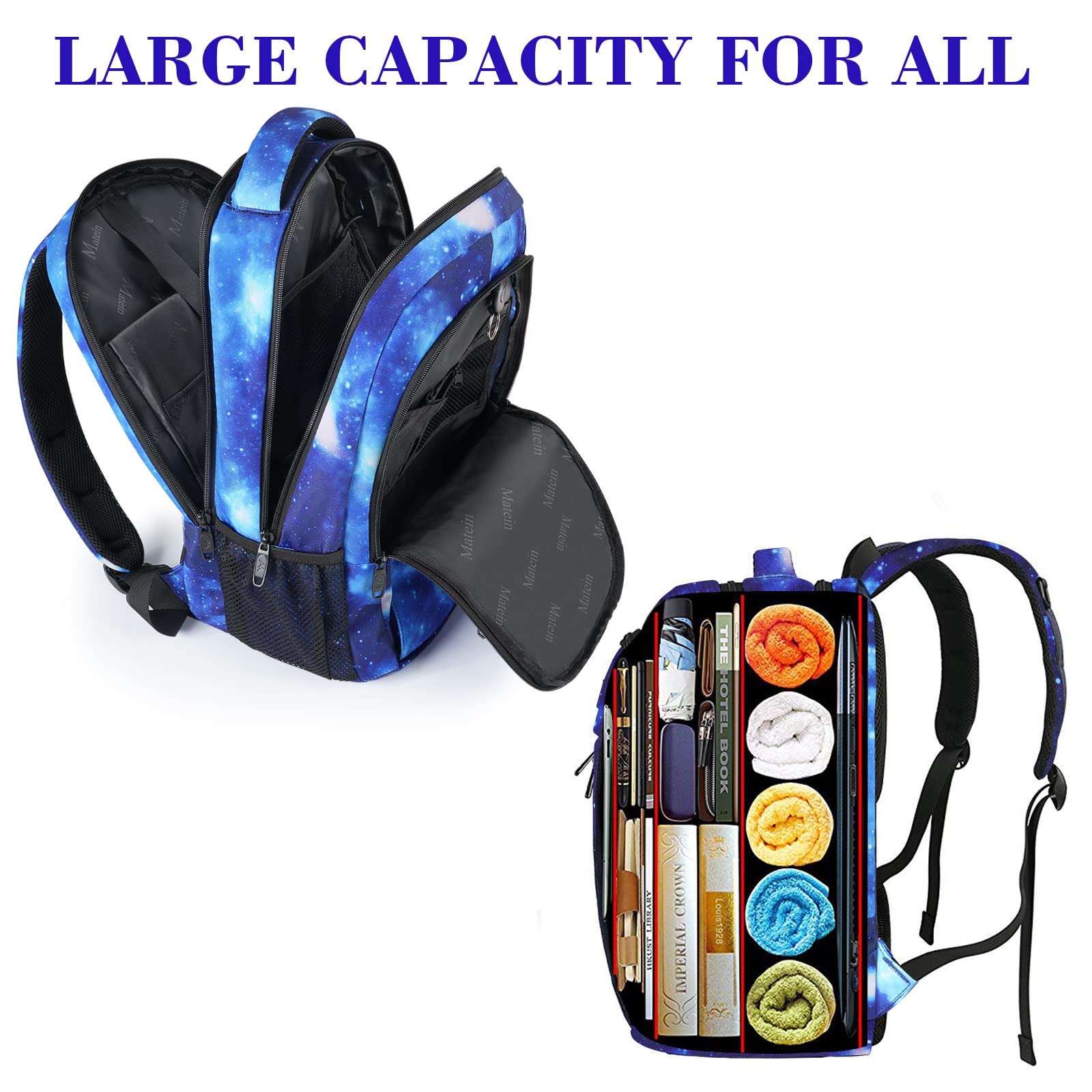 MATEIN Backpack for women, Anti Theft Laptop Bookbag with USB Charging Port
