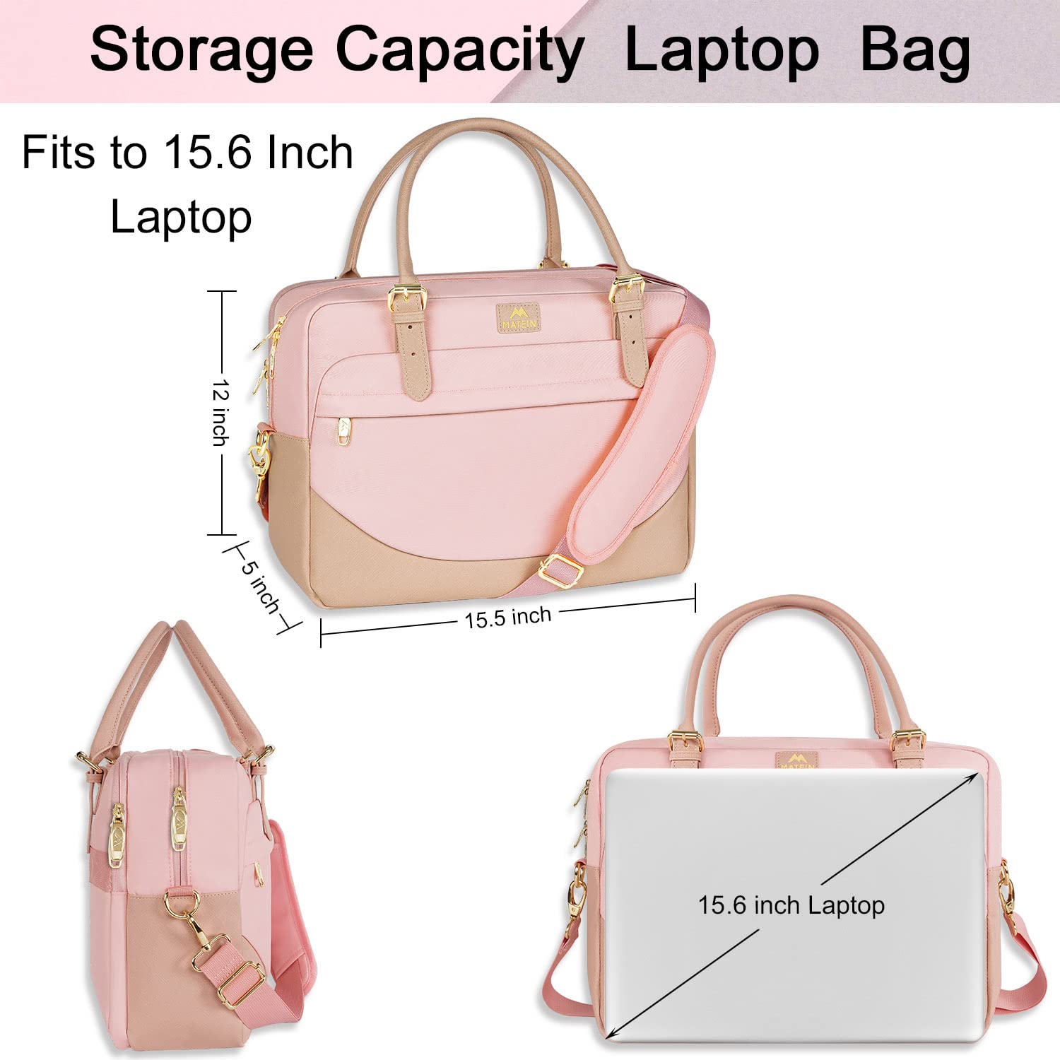 MATEIN Backpack for women, Anti Theft Laptop Bookbag with USB Charging Port