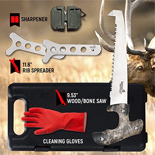 LANCERGEAR Field Dressing Kit Hunting Knife Set, Portable Hunting Accessories for Men, Hunting Stuff, Hunters, for Hunting, Survival, Fishing, Camping