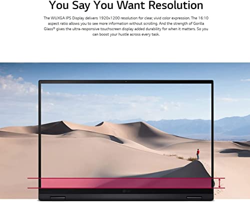 LG gram 16'' 2-in-1 Ultra-Lightweight Laptop, QHD IPS (2560 x 1600)16:10 TouchDisplay, 21 hr BatteryLife, Intel Evo Core i7-1165G7, Wi-Fi6, Thunderbolt4, Stylus Pen, Win 11 (16GB RAM | 512GB PCIe SSD)