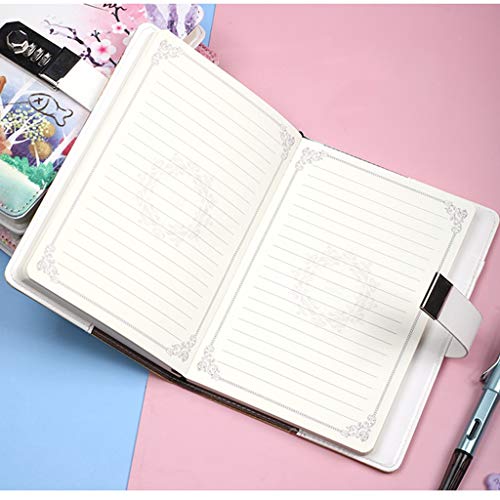 Notebooks B6 Notebook Creative Password Lock Journal Lock Diary Digital Password Notebook Locking Journal Diary,Students, Young People Use Journal Diary (Color : Yellow)