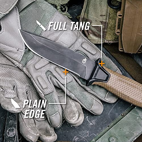 GERBER StrongArm Fixed Blade Knife with Serrated Edge - Coyote Brown